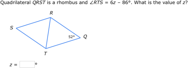 IXL - Properties of rhombuses (Class VIII maths practice)