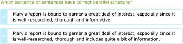 IXL - Identify sentences with parallel structure (Class XII English ...
