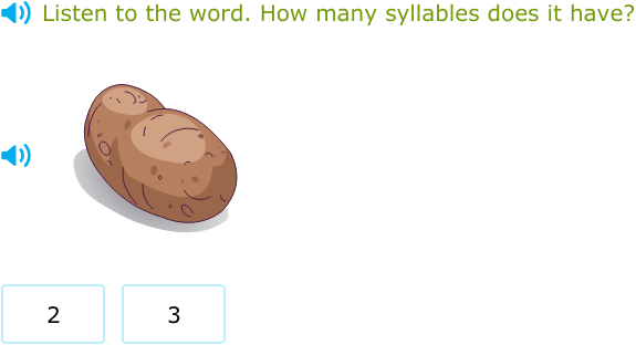 IXL - How many syllables does the word have? (Upper kindergarten ...