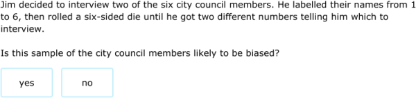 IXL - Identify biased samples (Class IX maths practice)