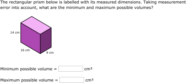 IXL - Minimum and maximum area and volume (Class IX maths practice)