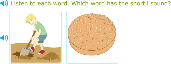 IXL - Find the short i word (Upper kindergarten English practice)