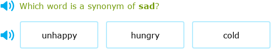 IXL - Choose the synonym (Class II English practice)