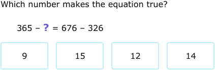 IXL - Balance subtraction equations - up to three digits (Class III maths practice)