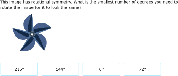 IXL - Rotational symmetry (Class VI maths practice)