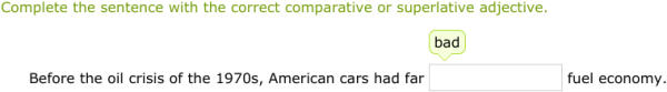 IXL - Good, better, best, bad, worse and worst (Class VII English practice)