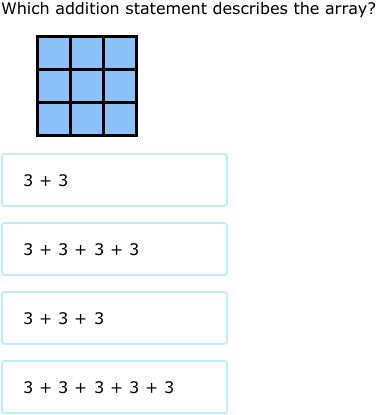 IXL - Identify repeated addition for arrays - sums to 10 (Class II ...
