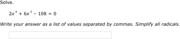 IXL - Solve equations using a quadratic pattern (Class XII maths practice)