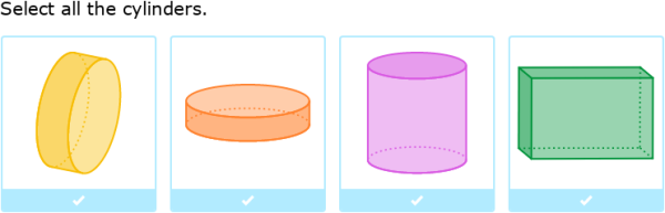 IXL - Select three-dimensional shapes (Class I maths practice)