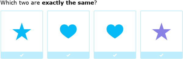 IXL - Same (Upper kindergarten maths practice)