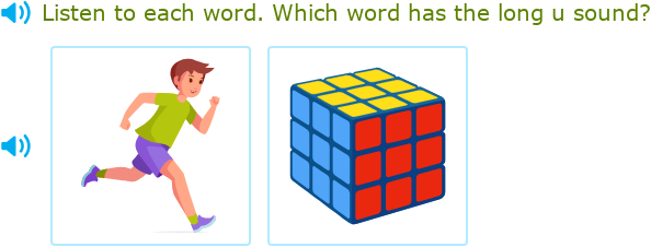 IXL - Find the long u word (Upper kindergarten English practice)