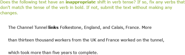 IXL - Identify and correct inappropriate shifts in verb tense (Class IX ...